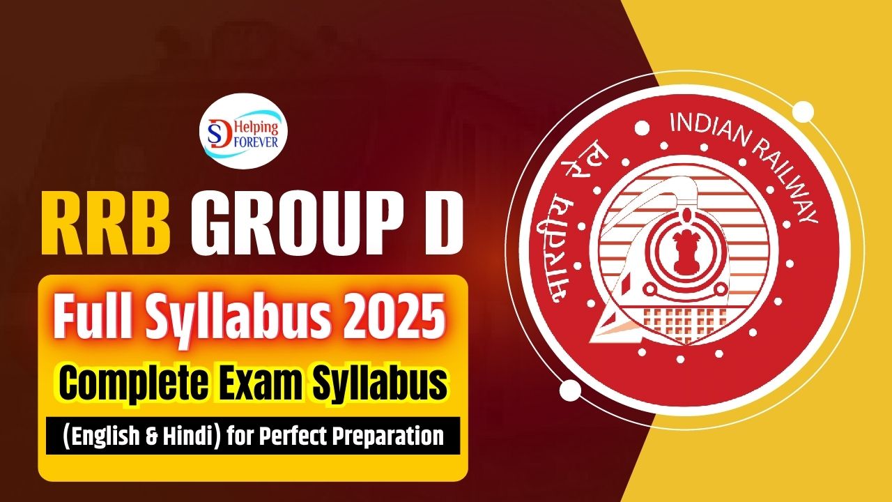 RRB Railway Group D Full Syllabus 2025: Complete Exam Syllabus (English & Hindi) For Perfect ...