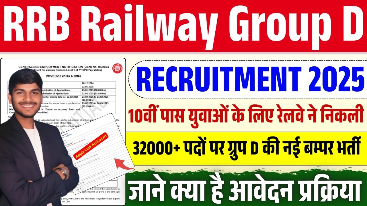 RRB Railway Group D Recruitment 2025 10वीं पास युवाओं के लिए रेलवे ने ...