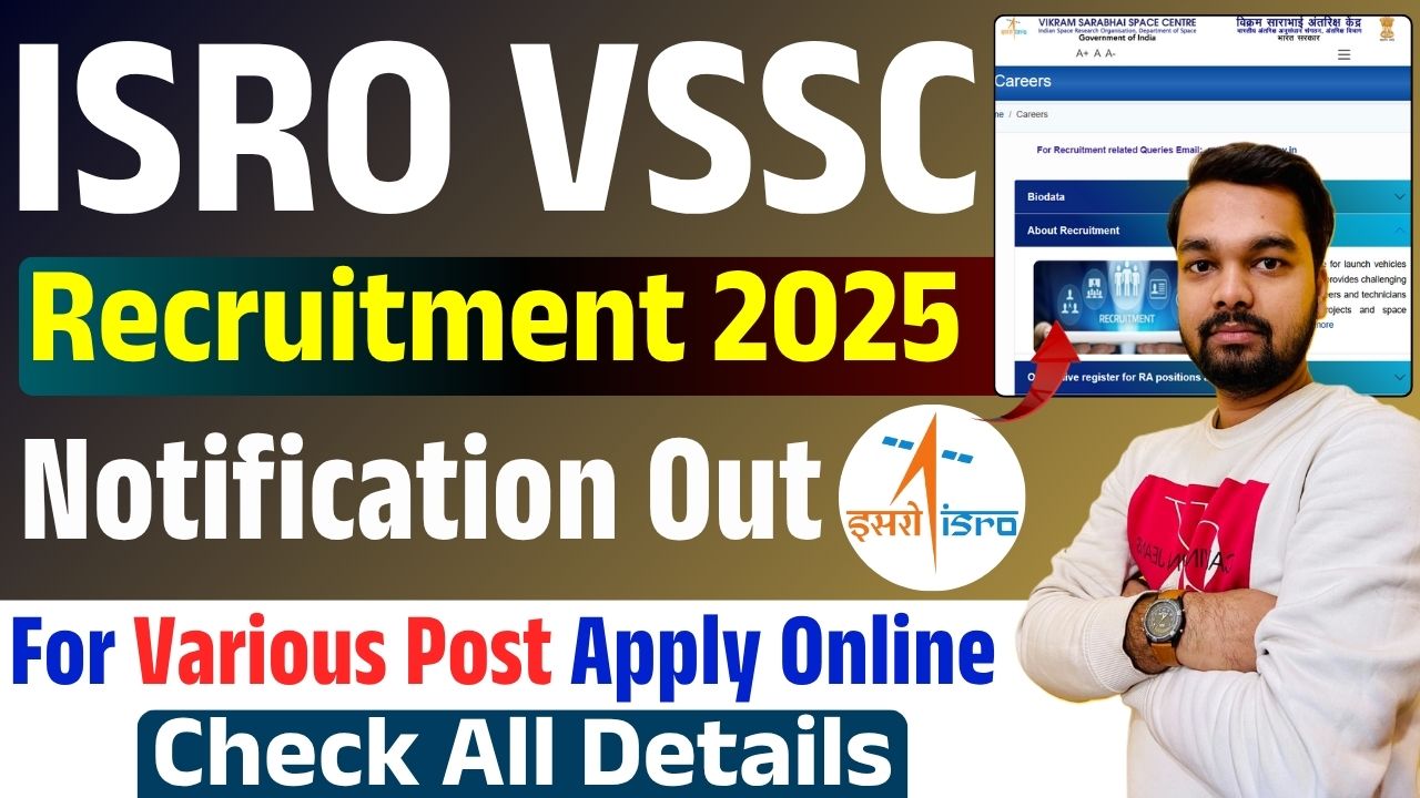 ISRO VSSC Recruitment 2025: Notification Out For Various Post, Apply Online - DS Helping Forever