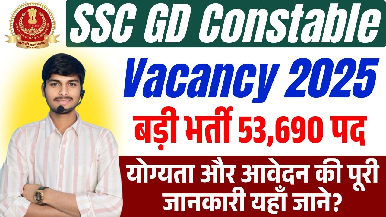 SSC GD Constable Vacancy 2025: बड़ी भर्ती 53,690 पद, योग्यता और आवेदन ...