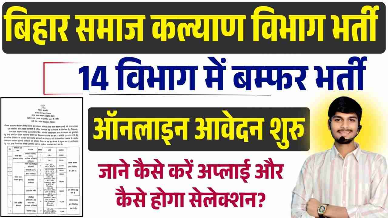 Bihar Social Welfare Department Vacancy 2025: बिना परीक्षा बिहार समाज ...