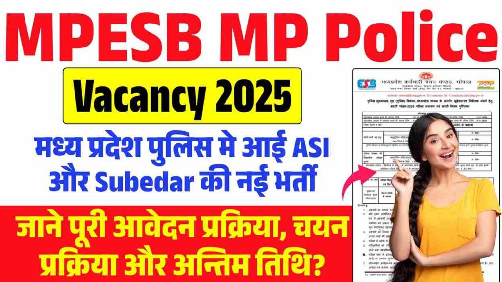 MPESB MP Police Vacancy 2025: Apply Online For 500 Posts, Check ...