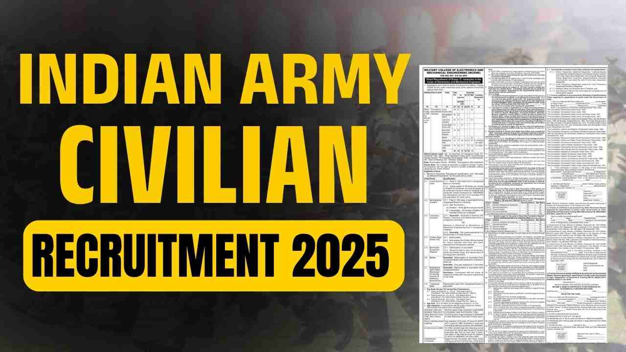 Indian Army Civilian Recruitment 2025: Notification Out For 49 Post ...