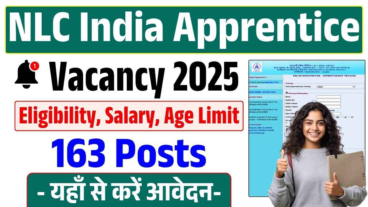 NLC India Apprentice Vacancy 2025: Notification Out For 163 Vacancies, Apply Now - DS Helping ...