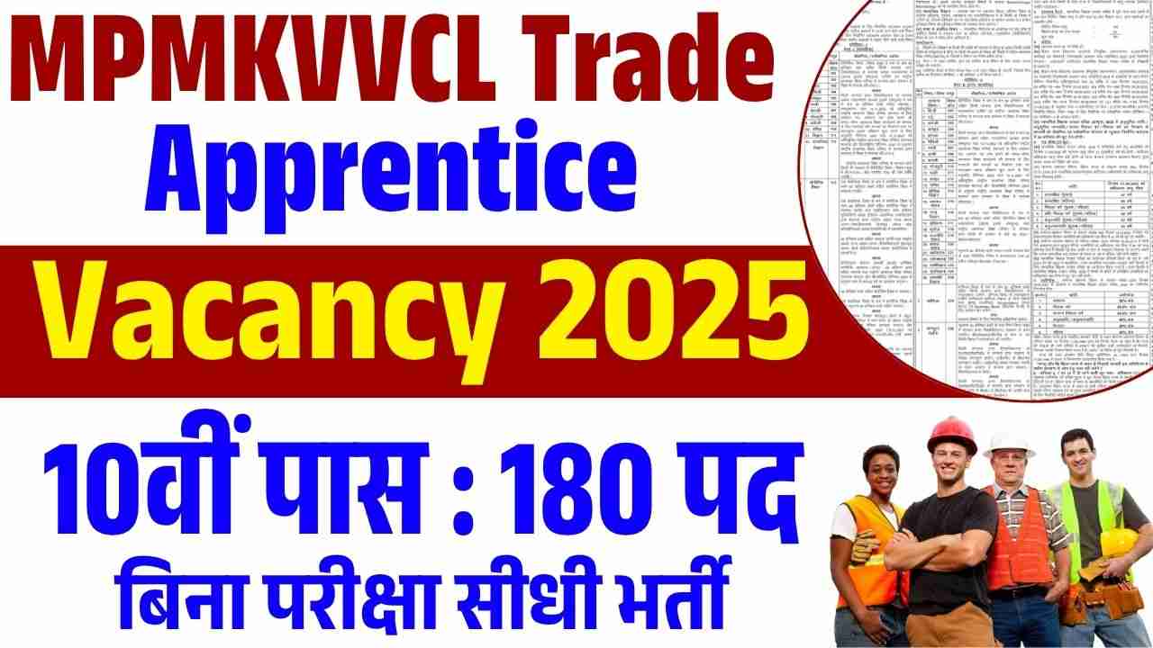MPMKVVCL Trade Apprentice Vacancy 2025: Apply Online For 180 Vacancies ...