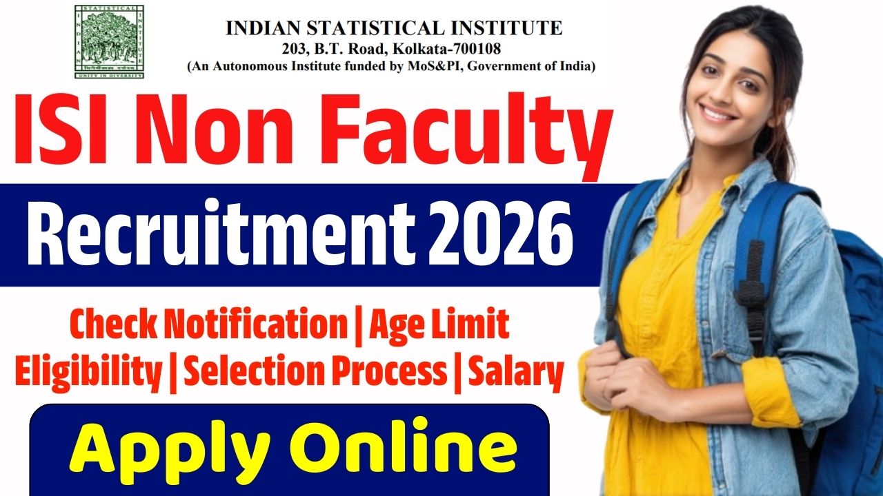 ISI Non Faculty Recruitment 2026: Now For 43 Section Officer ...