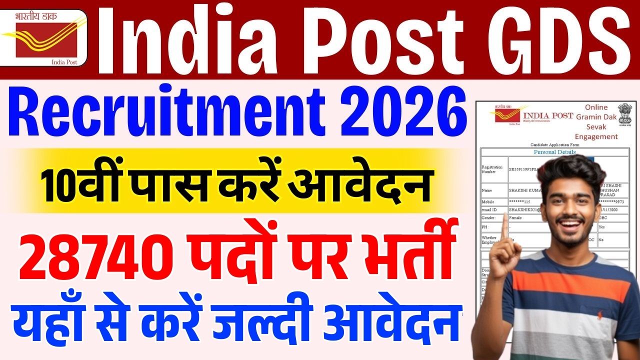 India Post GDS Recruitment 2026: Apply For 28740 Post | Check ...