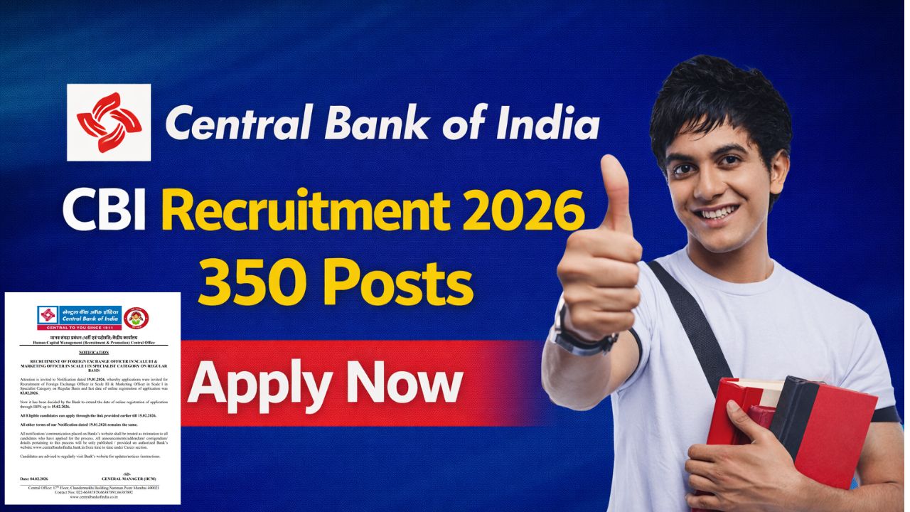 Central Bank Of India CBI Online Form 2026: Apply Online For 350 Posts ...