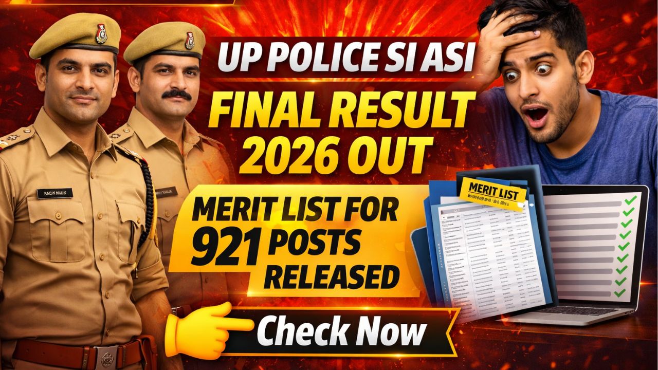 UP Police SI ASI Final Result 2026 Out – 921 Selected, Cut Off Marks ...